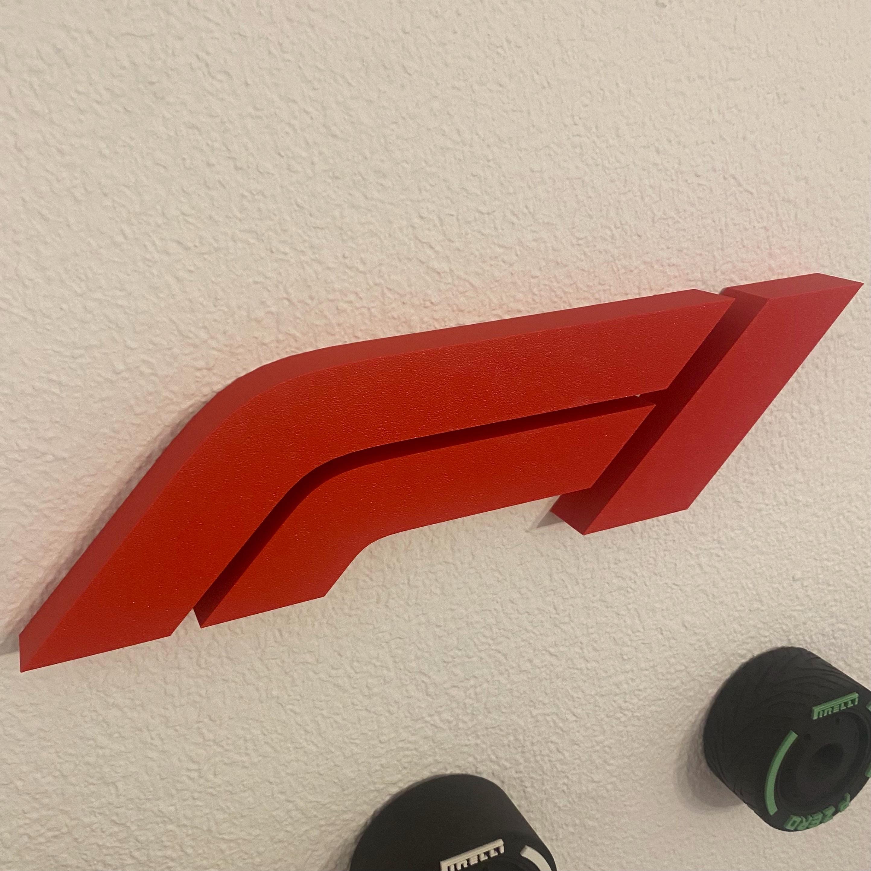 Formula 1 Wall Decor Logo 3D Printed Art Perfect for F1 Fans Office ...