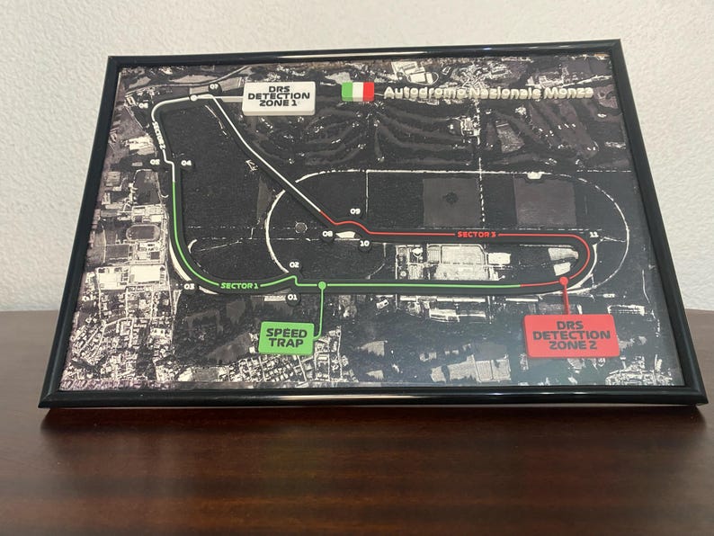 Autodromo Nazionale Monza F1 Track Wall Art | Italian Flag Design ...