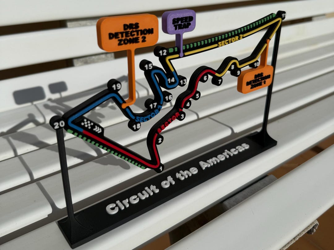 Circuit of the Americas F1 Track Model Display Decor Motorsport Gift ...