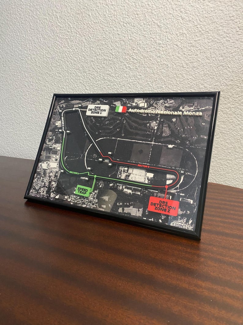 Autodromo Nazionale Monza F1 Track Wall Art | Italian Flag Design ...