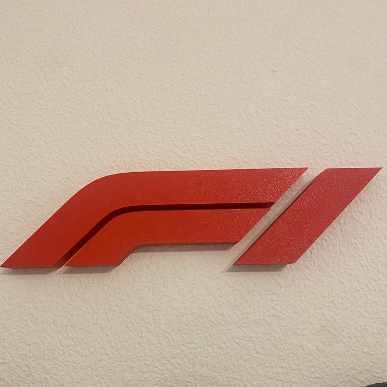Formula 1 Wall Decor Logo 3D Printed Art Perfect for F1 Fans Office ...
