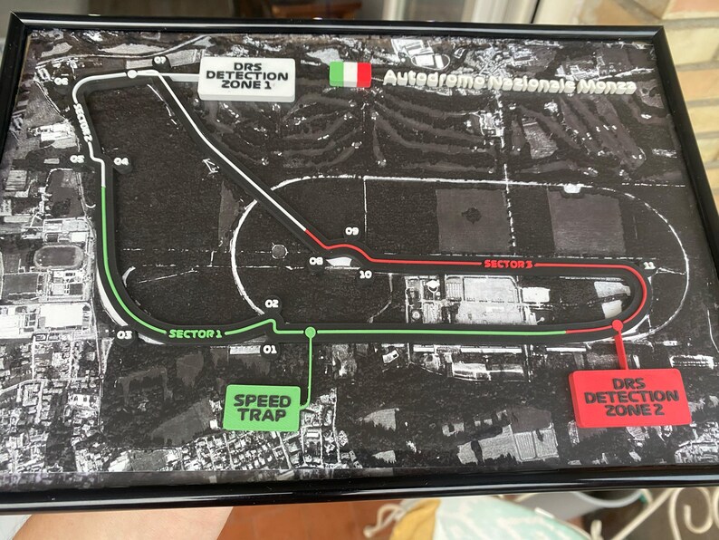 Autodromo Nazionale Monza F1 Track Wall Art | Italian Flag Design ...