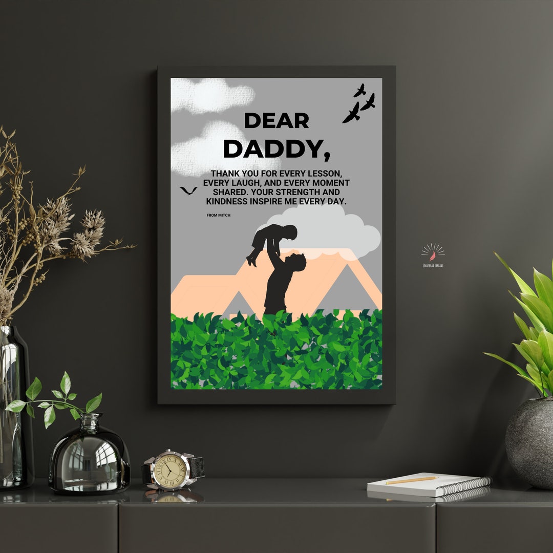 Personalised Father's Day Poster Photo Print - Etsy