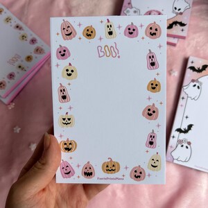 Cute Halloween Groovy Notepads Ghost Halloween Notepads Pumpkin ...
