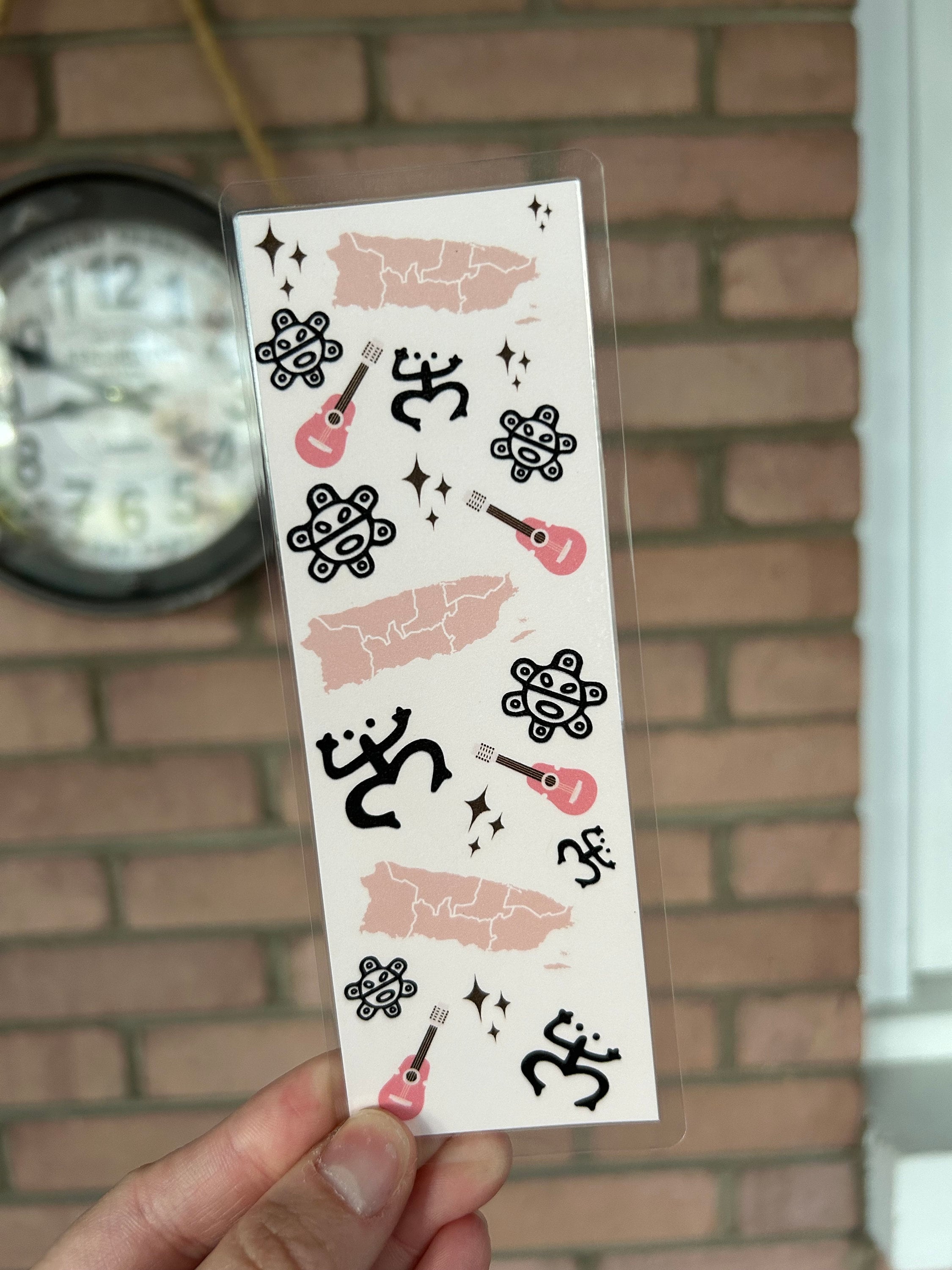 Puerto Rico Themed Bookmark | Coqui Taino Symbols Bookmark - Etsy