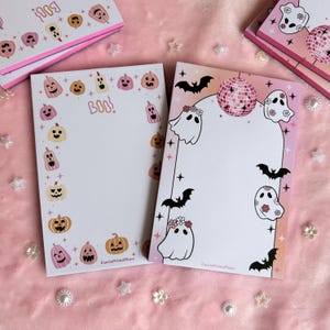 Cute Halloween Groovy Notepads Ghost Halloween Notepads Pumpkin ...