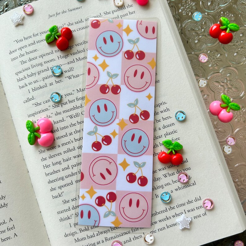 Cute Retro Disco and Checkered Smiley Face Bookmarks Retro Bookmarks - Etsy