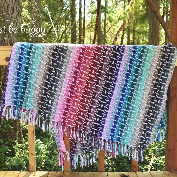 Instant PDF Download, Color Riot Blanket, Crochet Pattern - Etsy