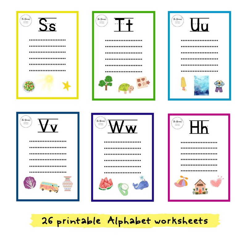26 Alphabet Worksheets, Preschool, Homeschool, Early Education - Etsy