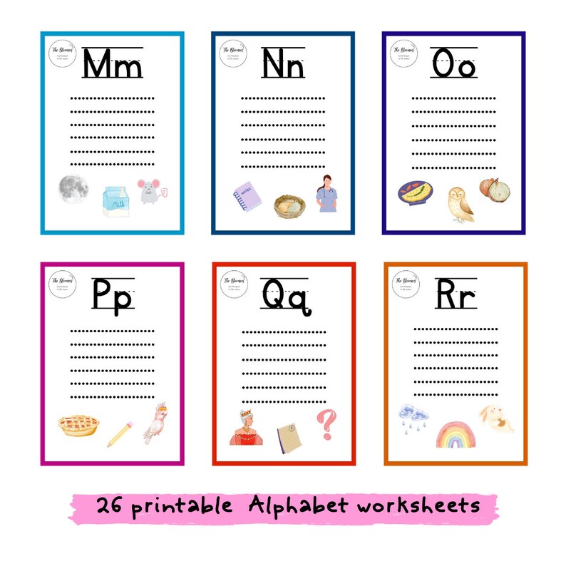 26 Alphabet Worksheets, Preschool, Homeschool, Early Education - Etsy