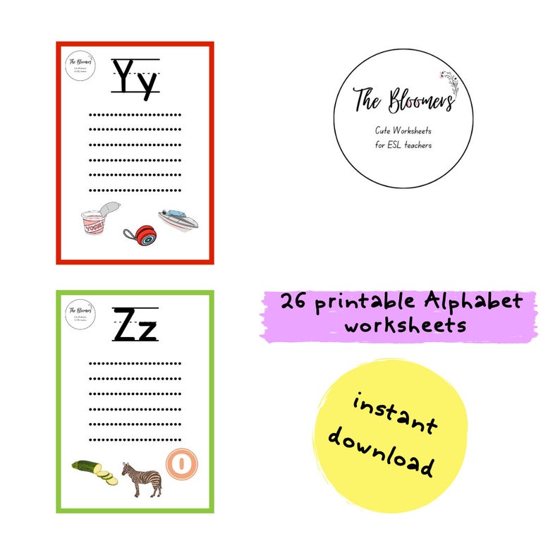 26 Alphabet Worksheets, Preschool, Homeschool, Early Education - Etsy
