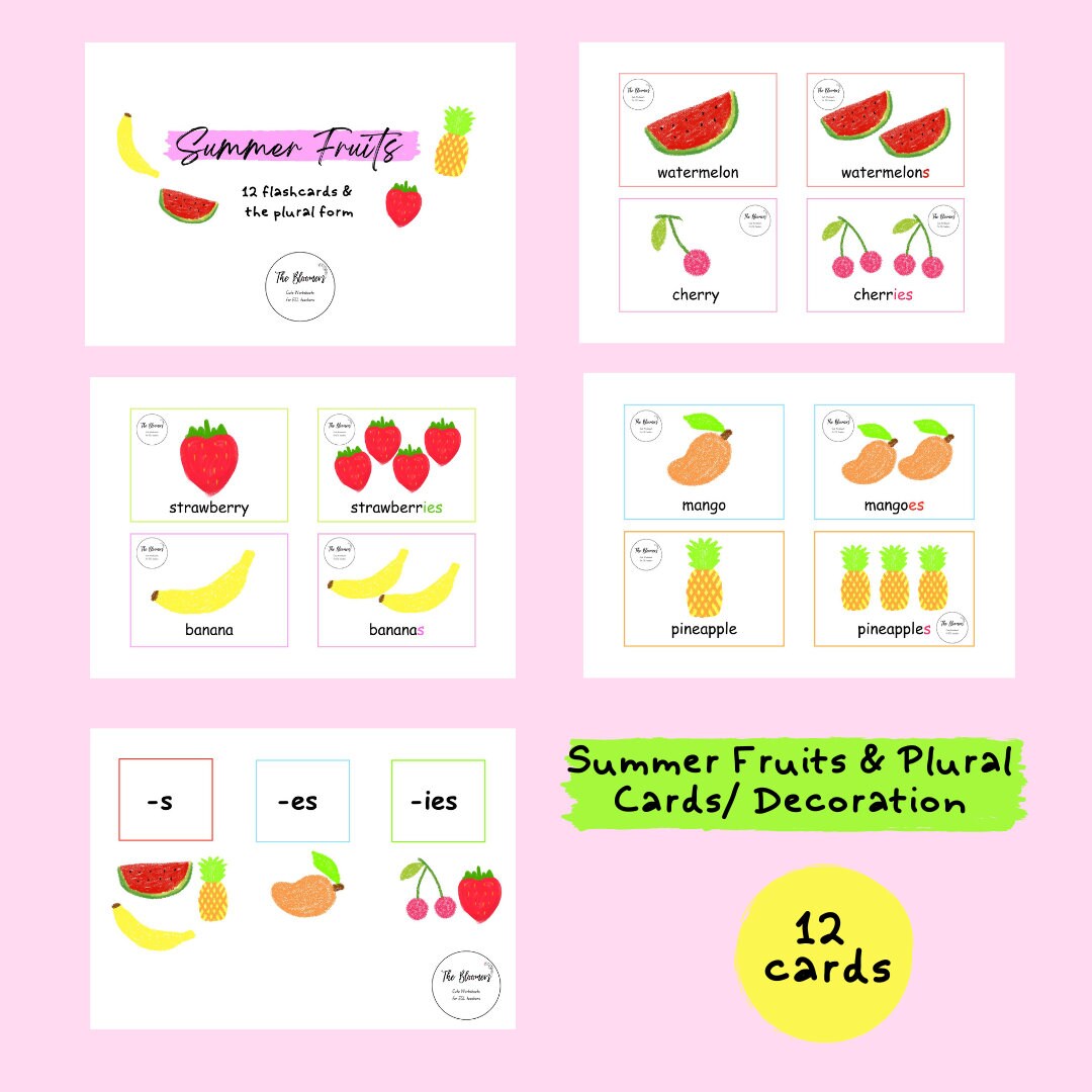 Summer Fruits Flashcards, Classroom Decoration, Summer Lesson Plan ...