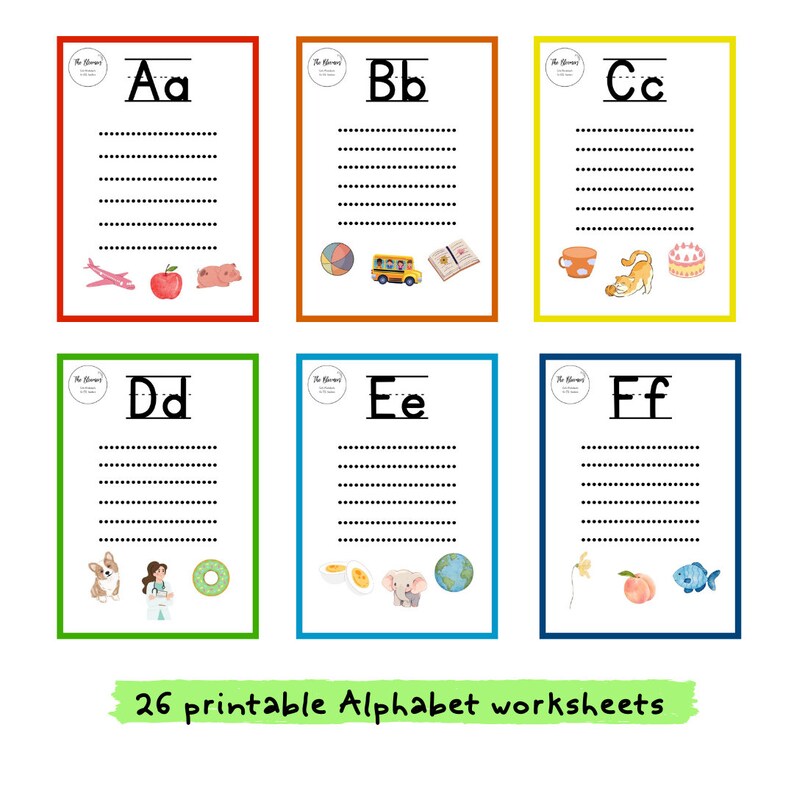 26 Alphabet Worksheets, Preschool, Homeschool, Early Education - Etsy