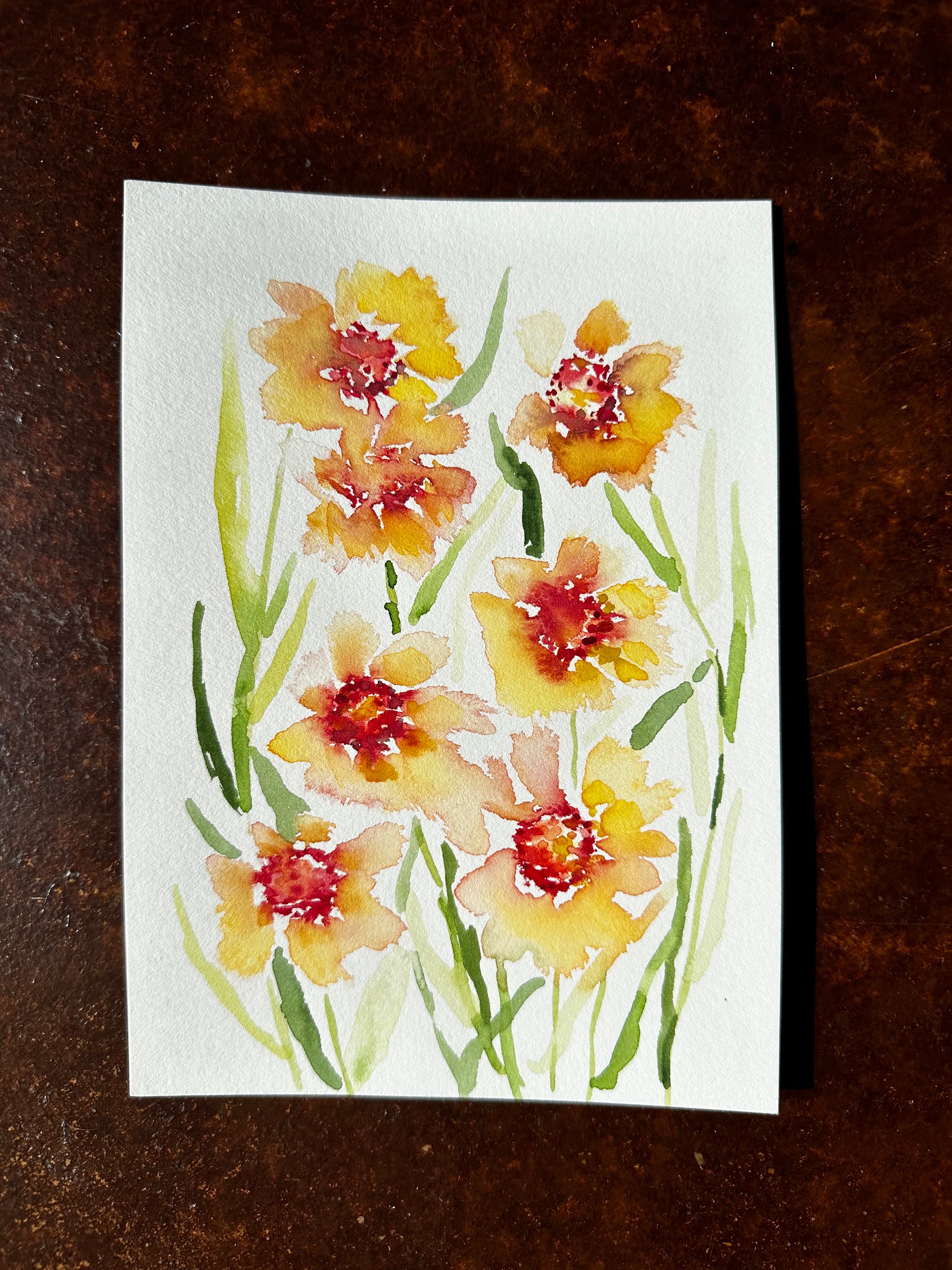 Yellow Flowers - Watercolor - Etsy