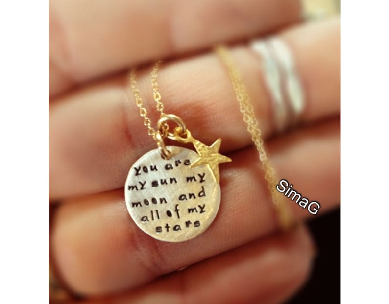 You Are My Sun, My Moon, and All My Stars -hand Stamped by Simag - Etsy