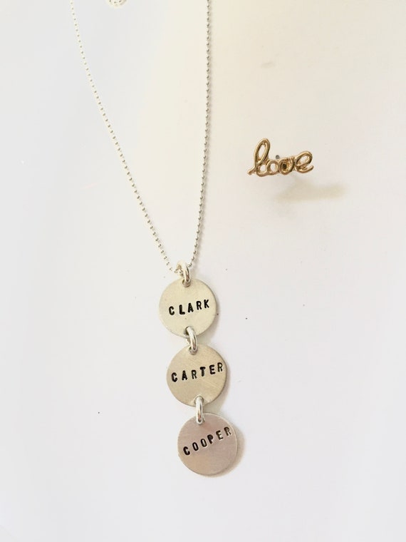 Personalized Name Necklace Name Tag Necklace . Word Tag | Etsy