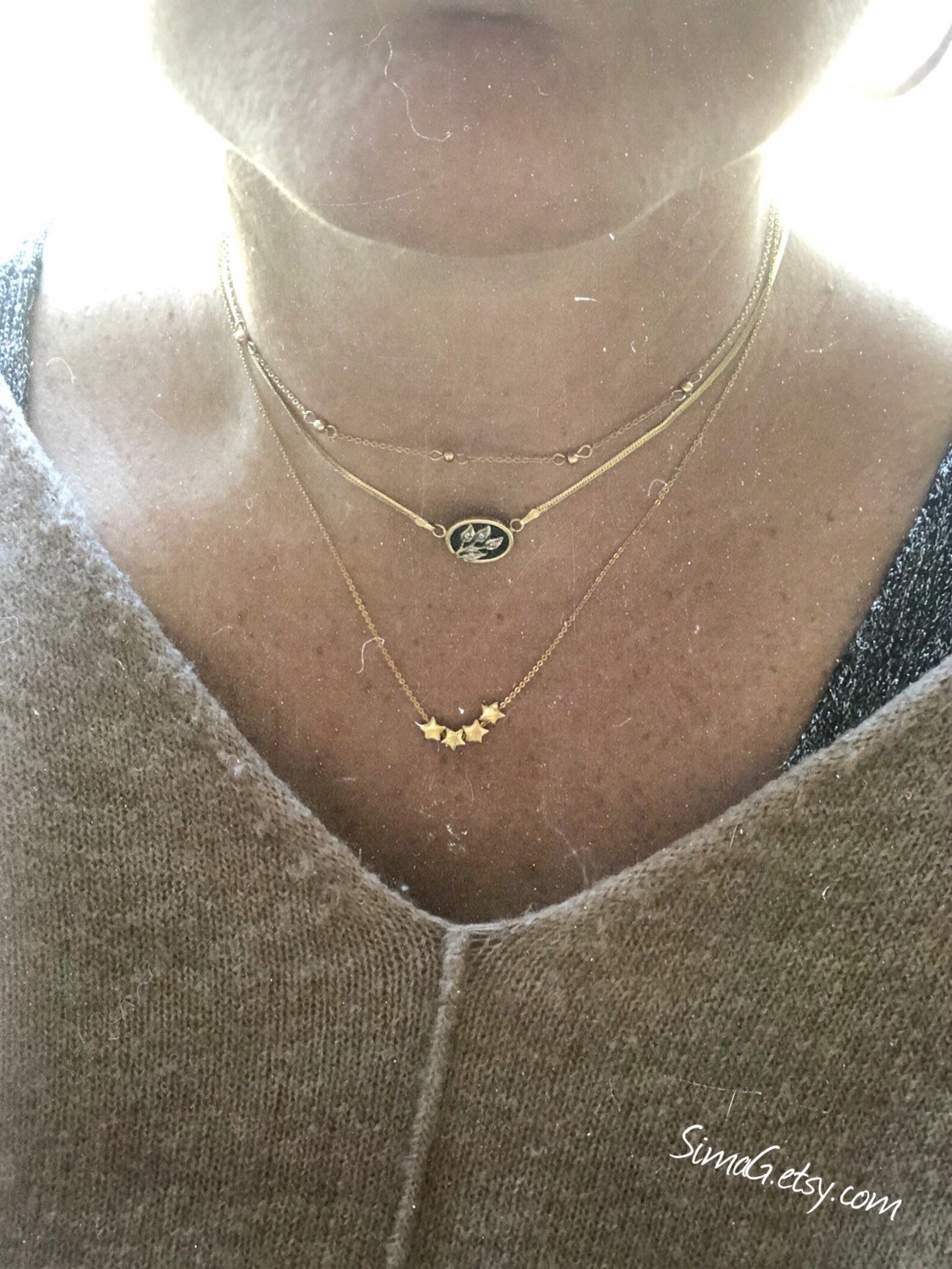 Made A Wish Necklace . Elegant Gold Star Necklace . Chic Gold | Etsy