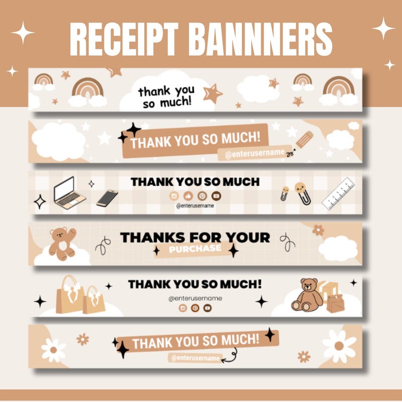 Receipt Banner - Etsy