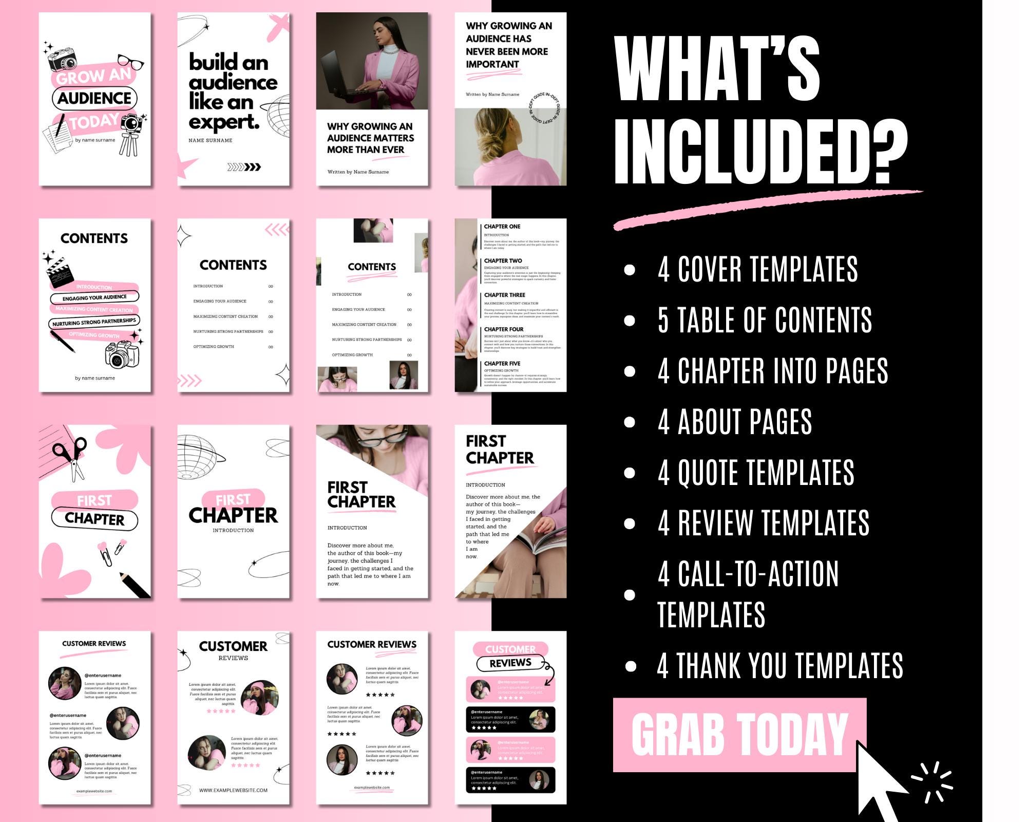 MRR/PLR Pink Ebook Template for Small Business, Pink Ebook Cover ...