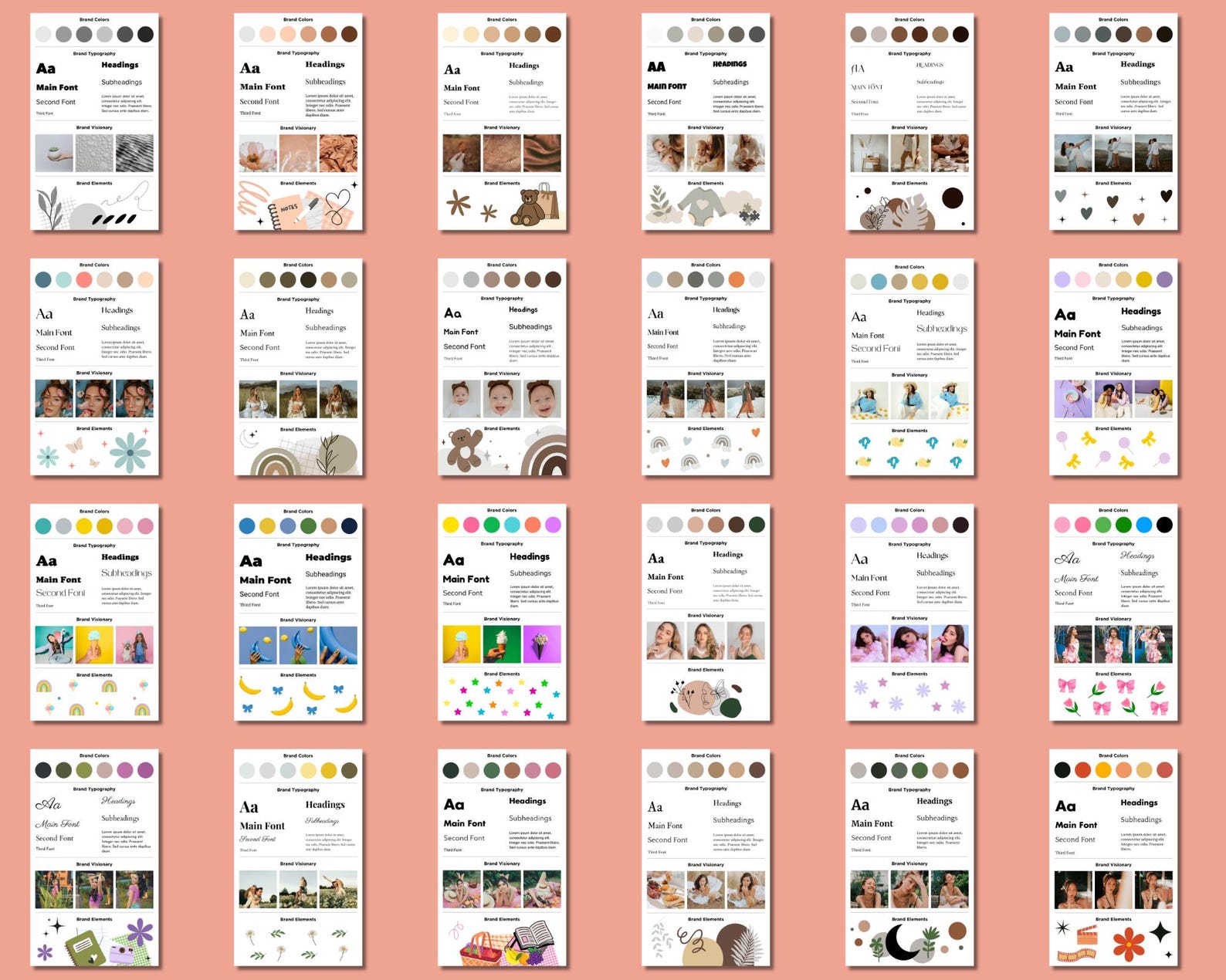 MRR PLR Brand Board Templates | Brand Identity & Business Branding Kit ...