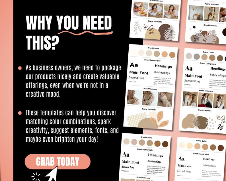 MRR PLR Brand Board Templates | Brand Identity & Business Branding Kit ...