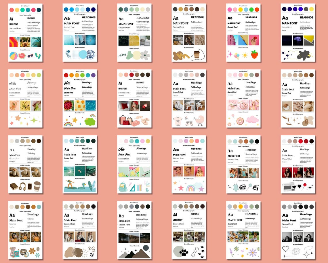 MRR PLR Brand Board Templates | Brand Identity & Business Branding Kit ...