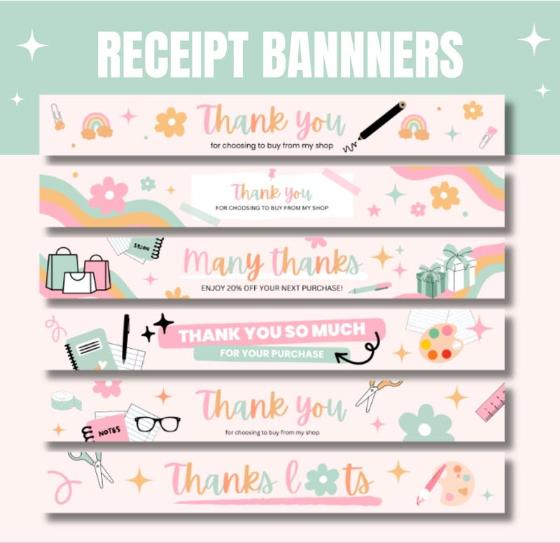 Order Banner Receipt - Etsy