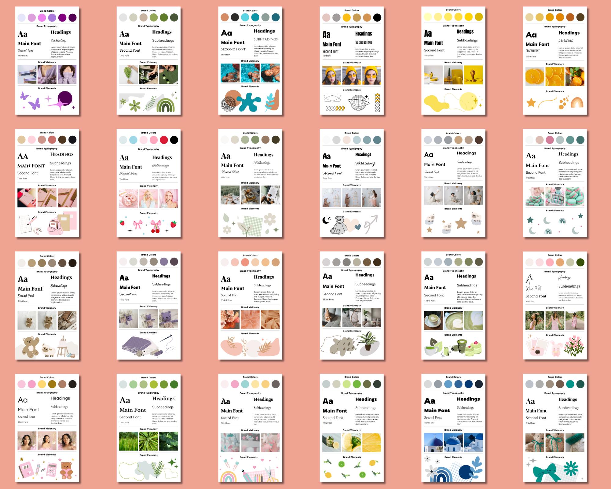 MRR PLR Brand Board Templates | Brand Identity & Business Branding Kit ...