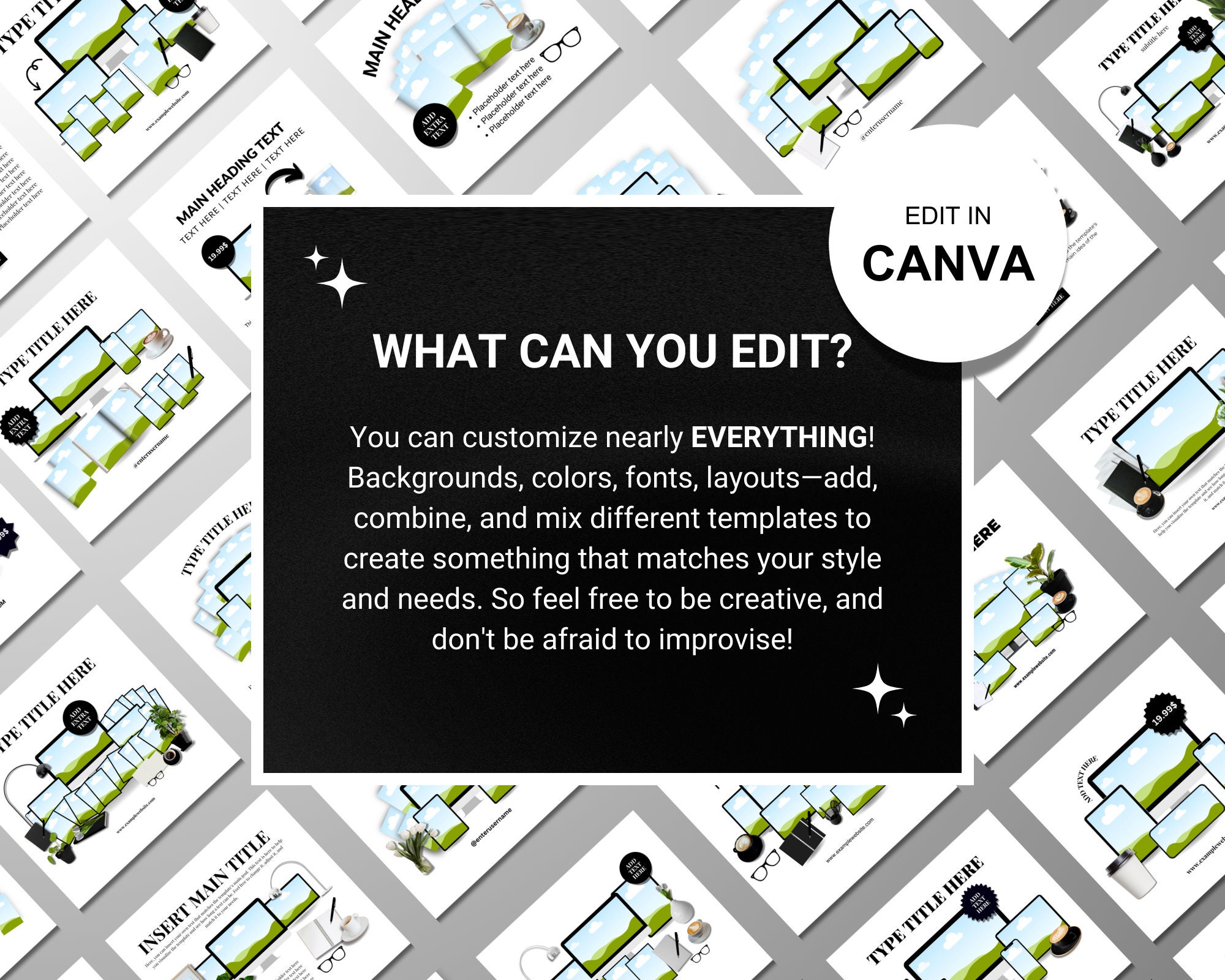 Editable MRR PLR Templates in Canva, Digital Product Mockup Bestsellers ...