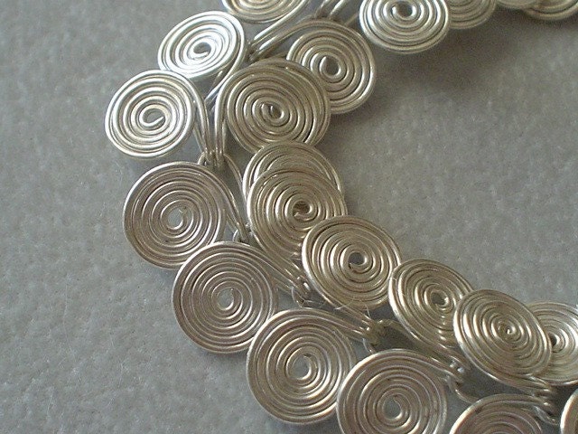 Sterling Silver Wire Coil Bracelet - Etsy