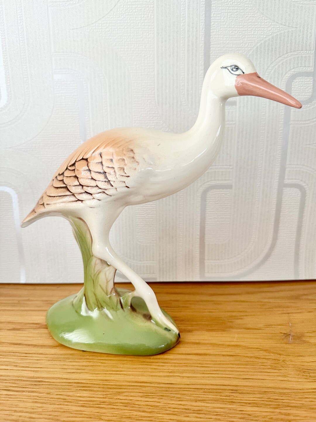 Elegant Porcelain Vintage Stork C1980s - Etsy