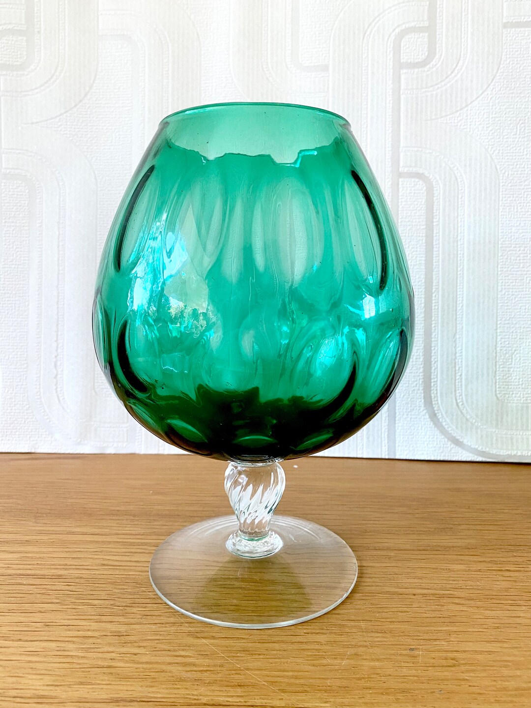Empoli Brandy Glass With Dimple Circle Pattern - Etsy