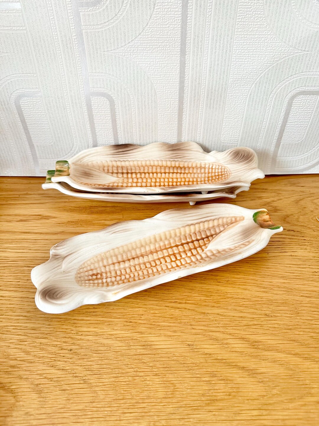 Set of 3 Corn on the Cob Plates, Hand Painted - Etsy