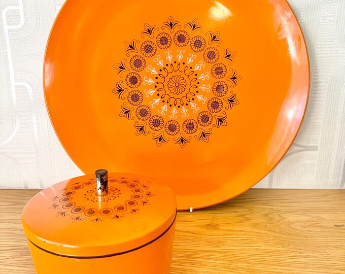 Large 1970s Orange Platter With Matching Nesting Bowls (sold as Is) - Etsy