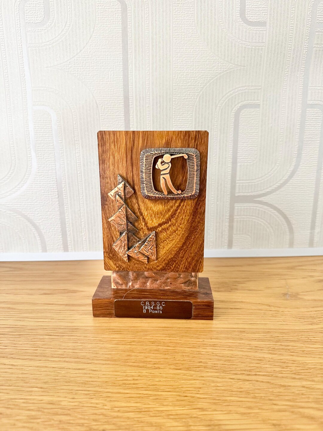 Wooden Vintage MCM Golf Trophy - Etsy