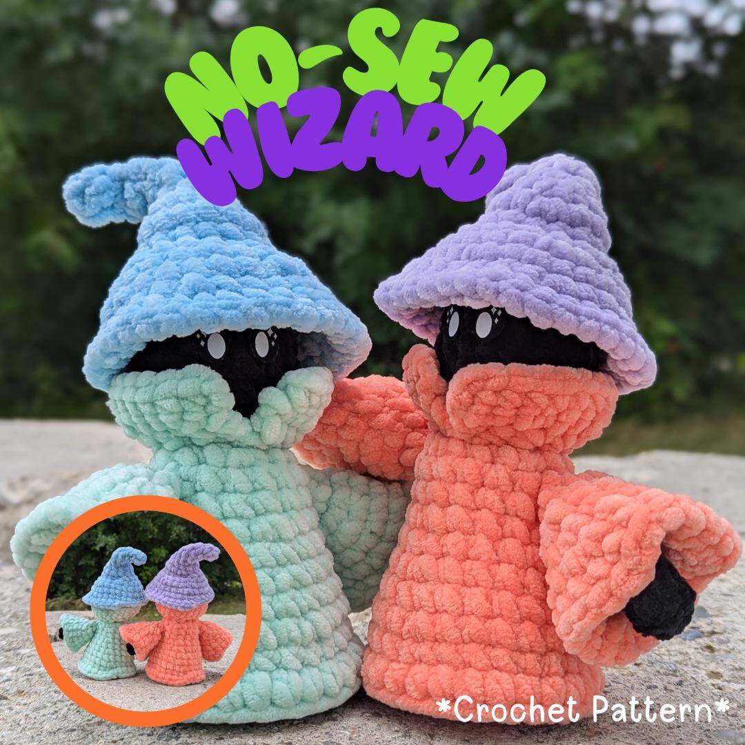NO-SEW Wizard Plush Crochet Pattern - Etsy