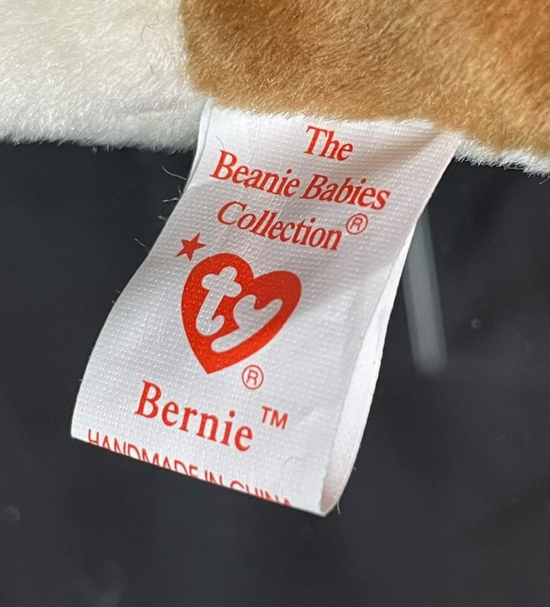 Rare TY Original Beanie Baby BERNIE the st. BERNARD Dog 1996 Retired W ...