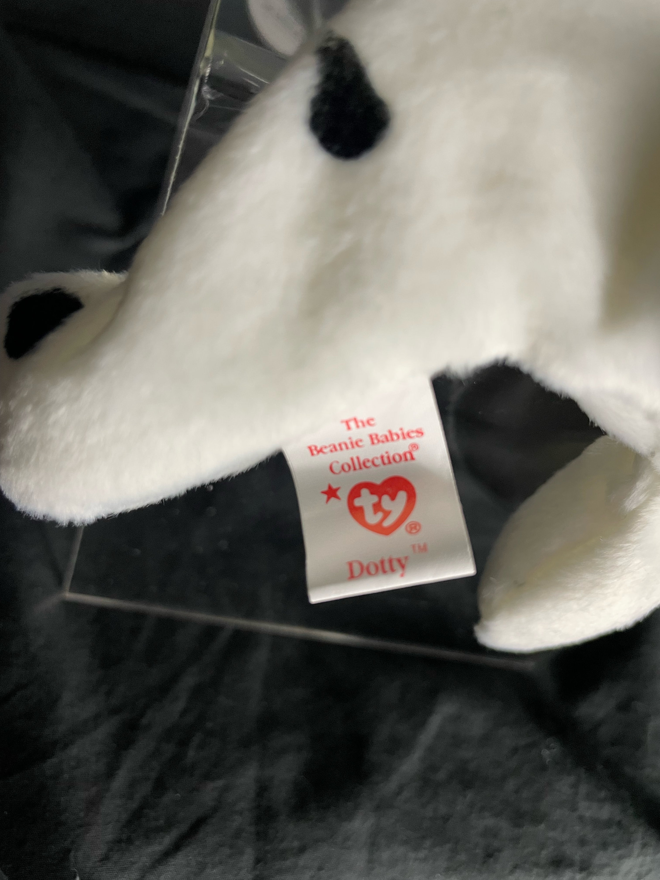 Rare TY Original Beanie Baby DOTTIE the DALMATIAN 1996 Retired W ...