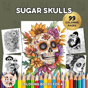 sugar skull coloring pages blank green