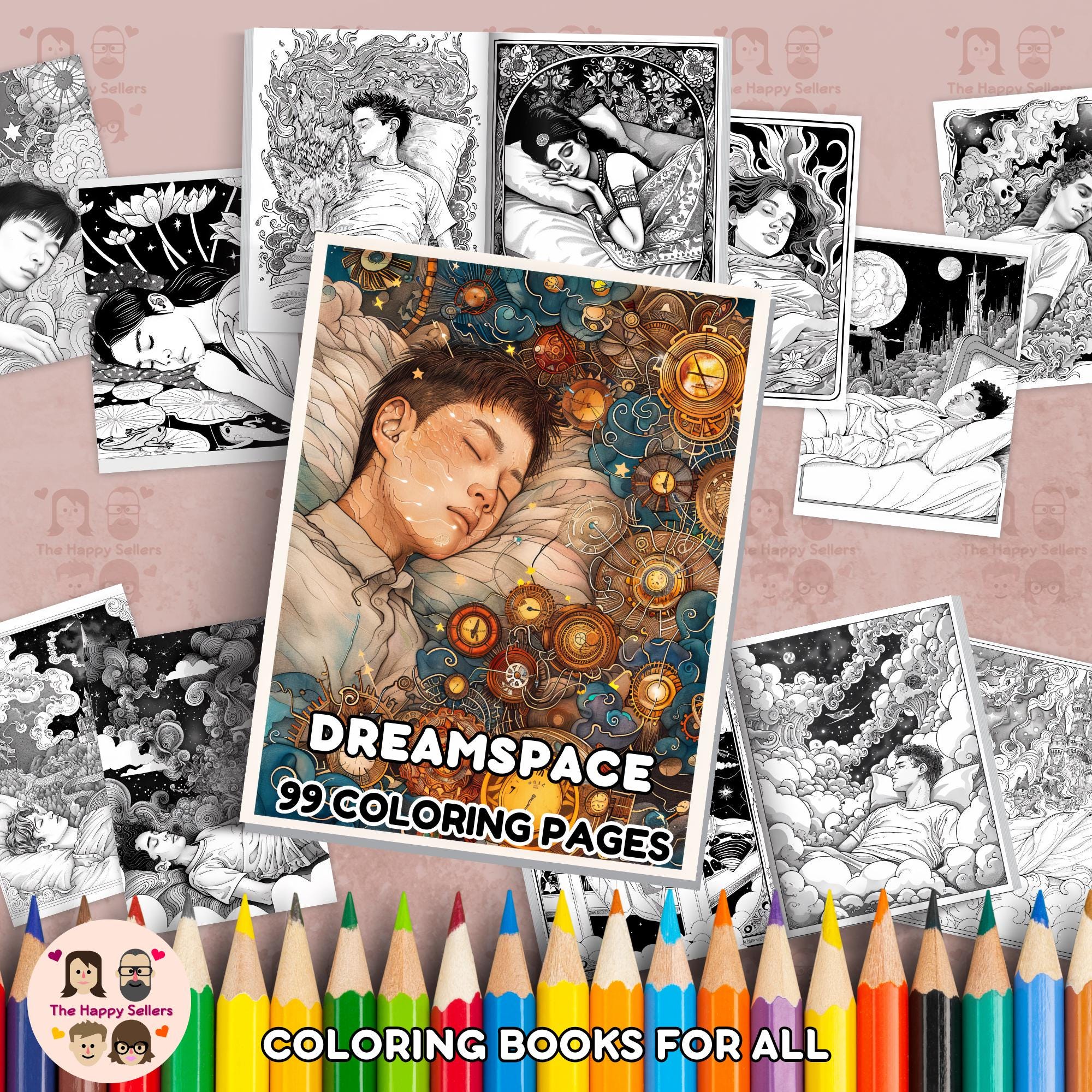 Dreamspace Coloring Book INSTANT DOWNLOAD 99 Coloring Pages + 2 ...