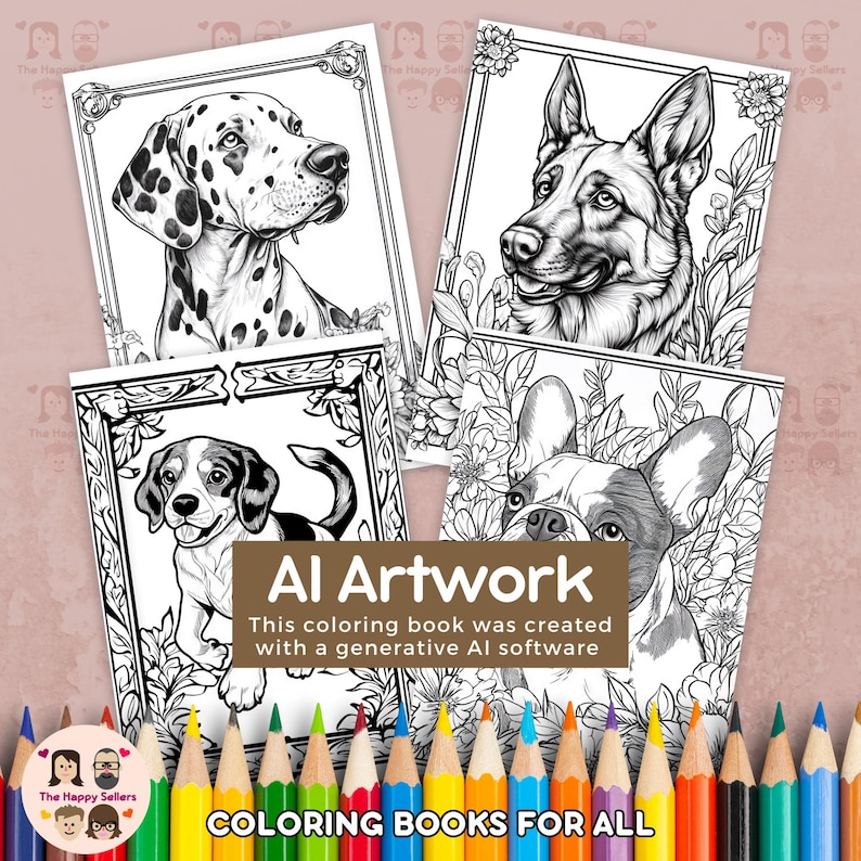Dog Breeds Coloring Book INSTANT DOWNLOAD 99 Coloring Pages + 2 ...