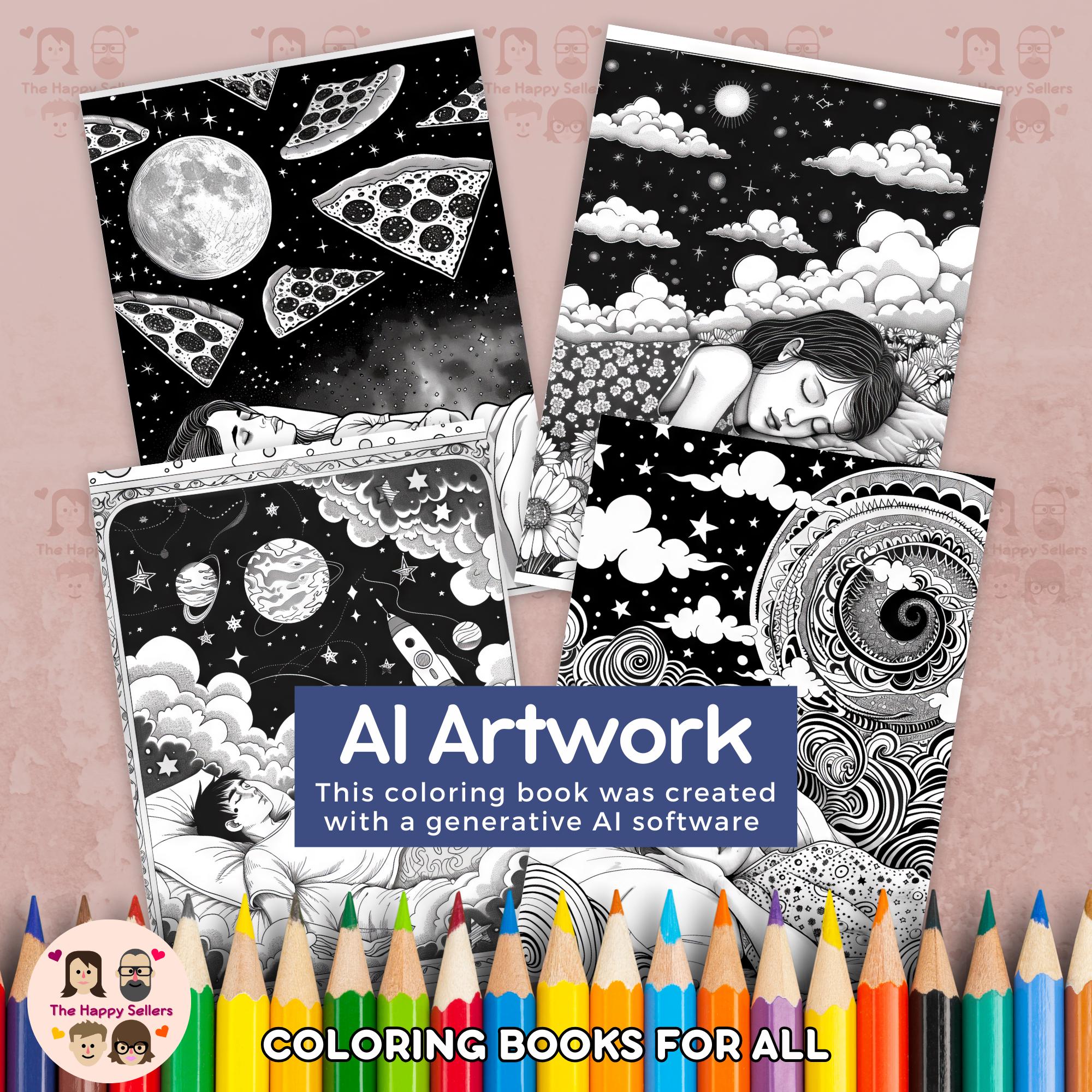 Dreamspace Coloring Book INSTANT DOWNLOAD 99 Coloring Pages + 2 ...