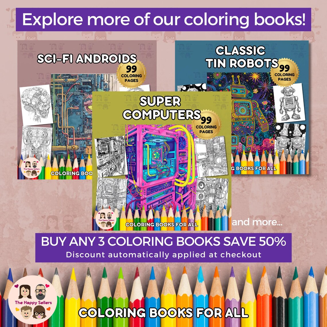 Steampunk Buildings Coloring Book INSTANT DOWNLOAD 99 Coloring Pages ...