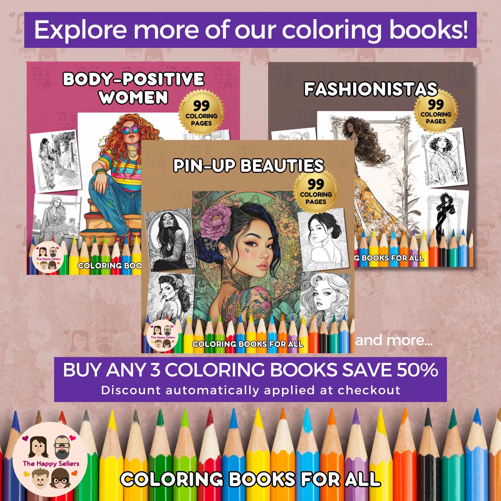 Women at Work Coloring Book INSTANT DOWNLOAD 99 Coloring Pages + 2 ...