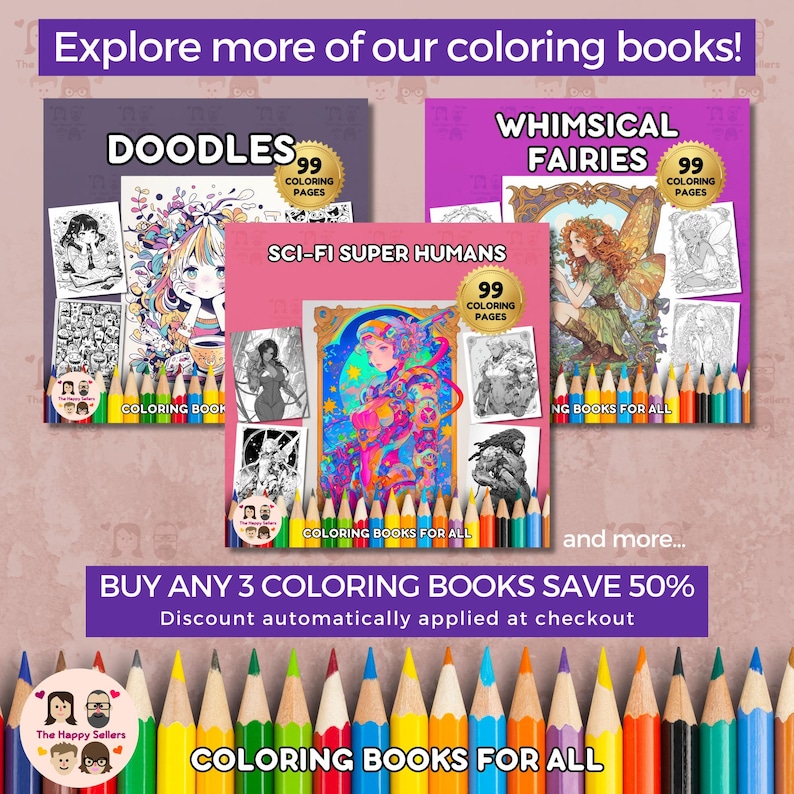 Super Heroines Coloring Book INSTANT DOWNLOAD 99 Coloring Pages + 2 ...