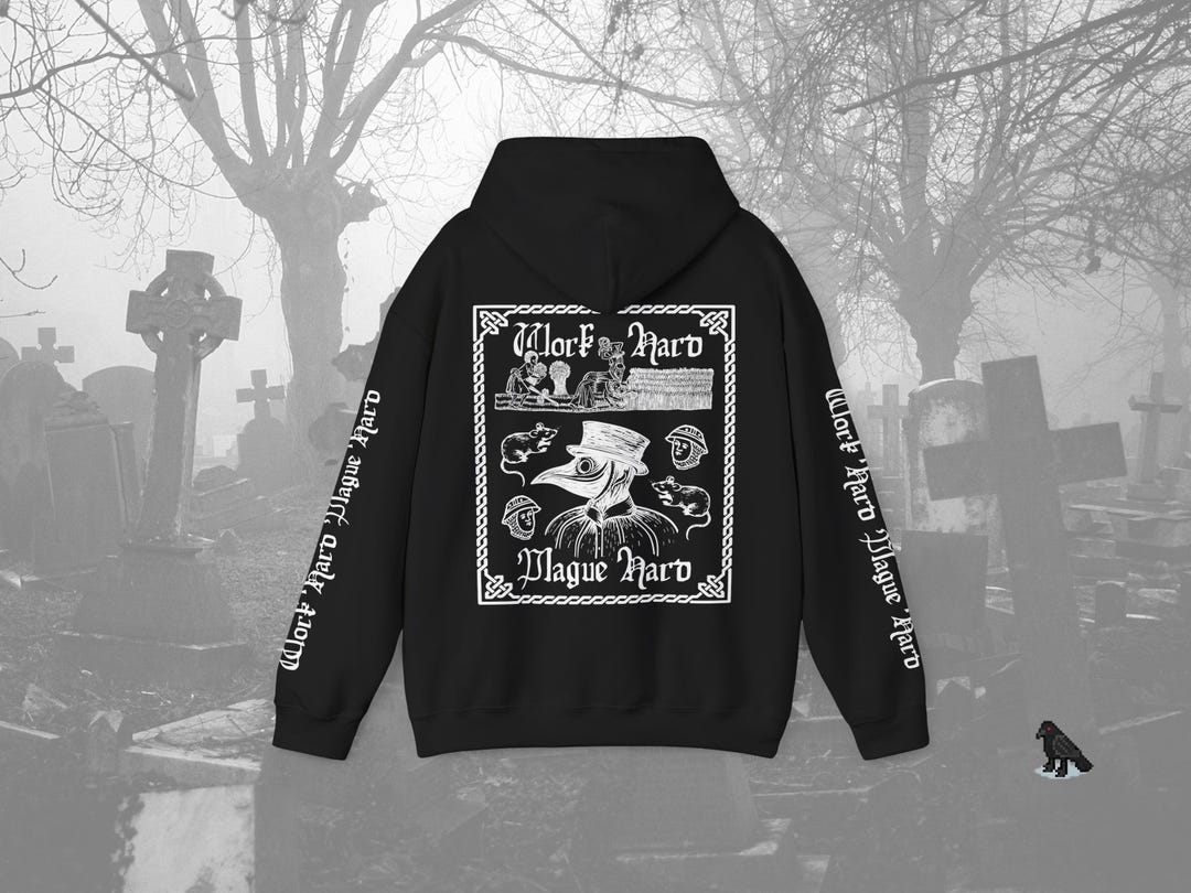 Plague Doctor Gothic Hoodie Castle Core Gift for Role Play Gift Occult ...