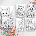 Kittens Coloring Sheet Bundle Printable, Animal Colouring Book Kit ...