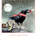 Crow Christmas Cards- Holiday Crow- Woodland Cards- Crow Christmas ...