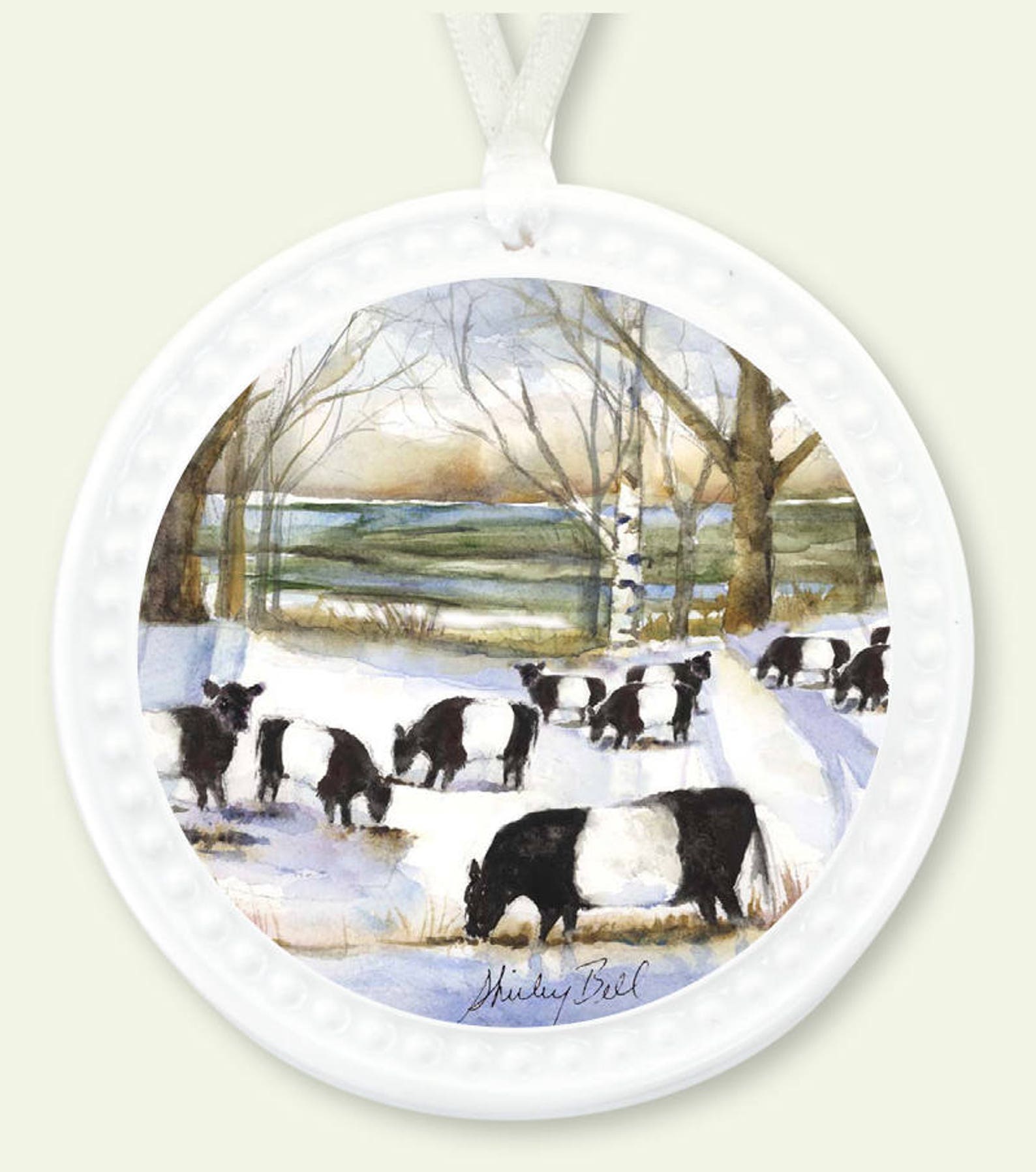 Belted Galloway Christmas Ornament Cow Ornament Belted - Etsy