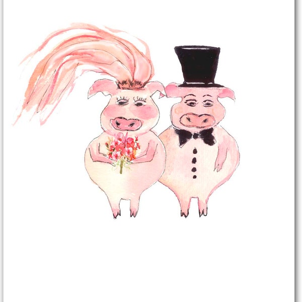 Pig Bride and Groom - Etsy